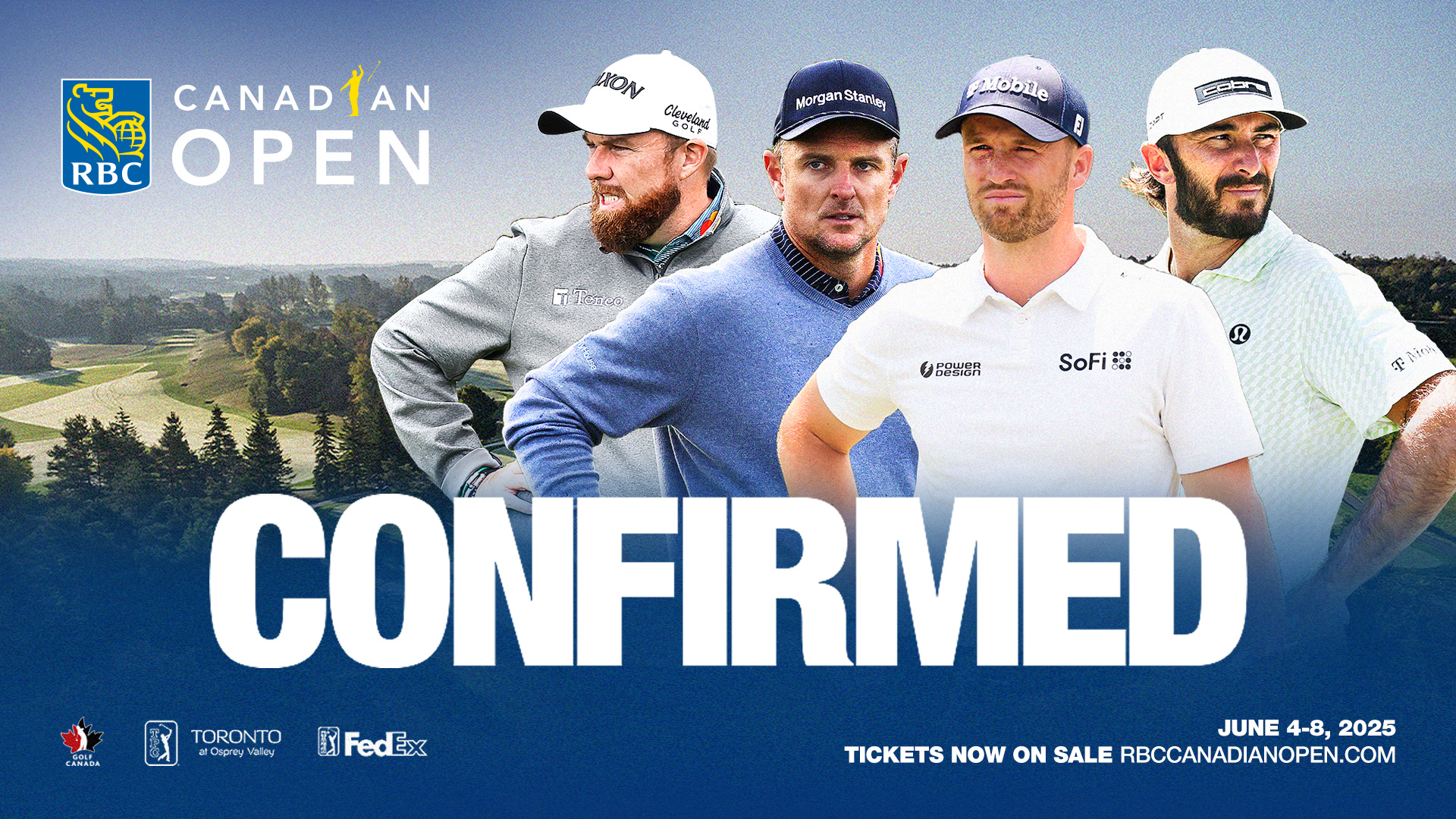 Shane Lowry, Justin Rose, Wyndham Clark and Max Homa join field for 2025 RBC Canadian Open - RBC ...
